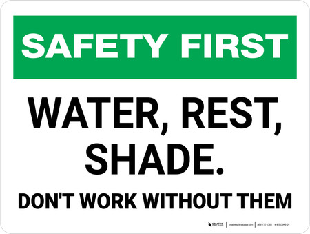 Safety First: Water Rest Shade Don't Work Without Them Landscape - Wall ...