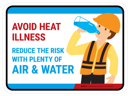 Avoid Heat Illness Rectangular - Floor Sign