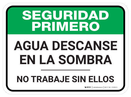 Safety First: Water Rest Shade Don't Work Without Them Spanish ...