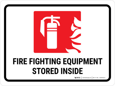 Fire Fighting Equipment Stored Inside Landscape - Wall Sign