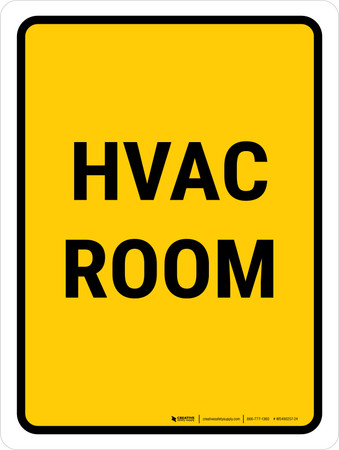 HVAC Room Portrait - Wall Sign