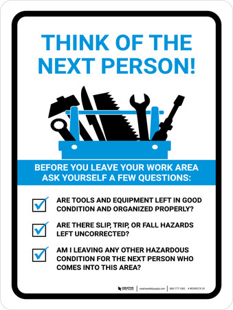 Think of the next person Portrait - Wall Sign