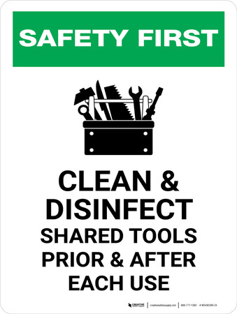 Safety First: Clean And Disinfect Shared Tools Prior And After Each Use ...