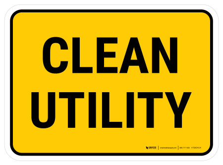 Clean Utility Rectangular - Floor Sign