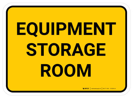Equipment Storage Room Rectangular - Floor Sign