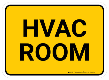 Hvac Room Rectangular - Floor Sign