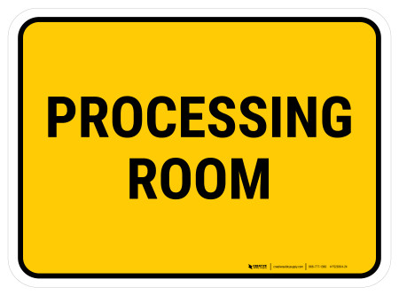 Processing Room Rectangular - Floor Sign