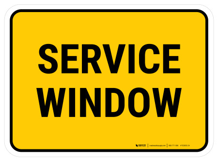 Service Window Rectangular - Floor Sign