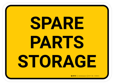 Spare Parts Storage Rectangular - Floor Sign