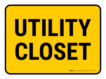 Utility Closet Rectangular - Floor Sign