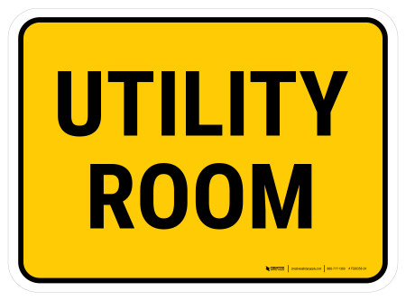 Utility Room Rectangular - Floor Sign
