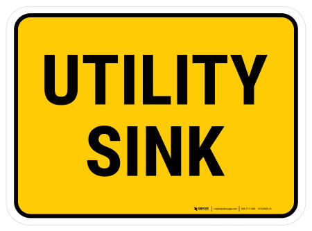 Utility Sink Rectangular - Floor Sign