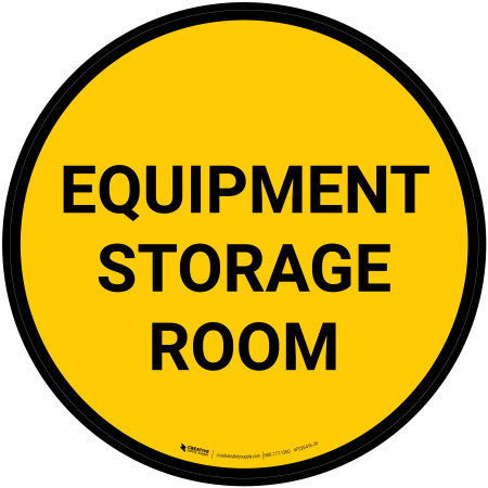 Equipment Storage Room Circular - Floor Sign
