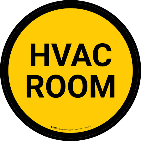 HVAC Room Circular - Floor Sign