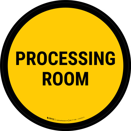 Processing Room Circular - Floor Sign