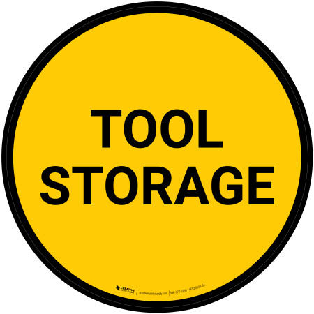 Tool Storage Circular - Floor Sign