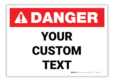 Create Custom ANSI Danger Label | Creative Safety Supply