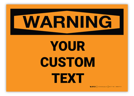 Create Custom OSHA Warning Label | Creative Safety Supply