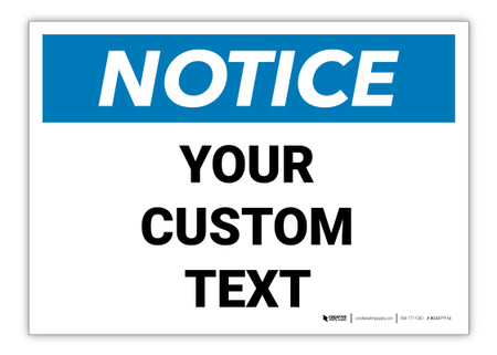 Create Custom ANSI Notice Label | Creative Safety Supply