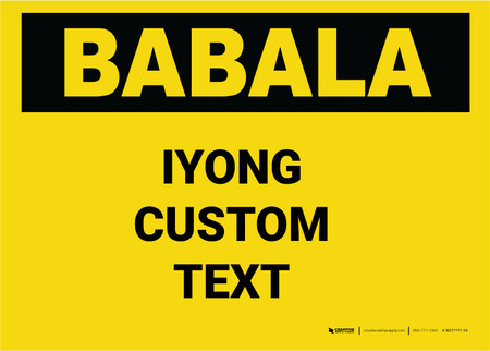 Create Custom OSHA Filipino Caution Label | Creative Safety Supply