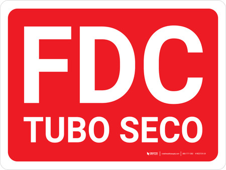 FDC - Tubo Seco Horizontal - Wall Sign | Creative Safety Supply