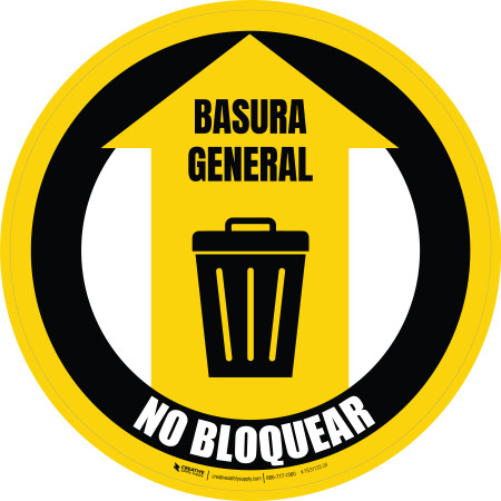 Basura General Circular - Floor Sign
