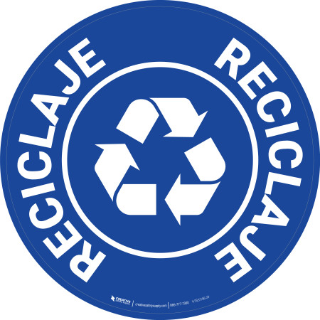 Señal de Reciclaje Circular - Floor Sign | Creative Safety Supply