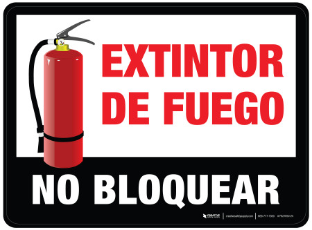 Extintor No Bloquear - No Bloquear Rectangular - Floor Sign | Creative ...