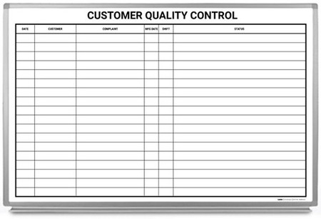 Customer Quality Control Whiteboard