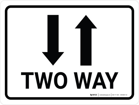 Two Way with Arrows Landscape - Wall Sign