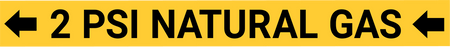2 PSI Natural Gas Pre-Printed Pipe Marking Labels