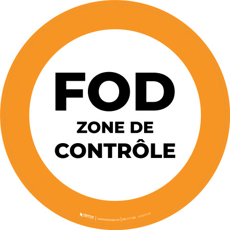FOD Zone de Contrôle de Type A Étage Signe