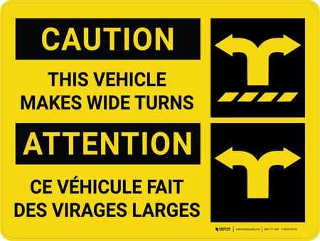 Attention: Des Virages Larges (Caution: Wide Turns Bilingual) French ...