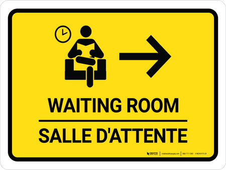 Salle D'Attente Avec Le Bouton Droit De La Flèche Jaune (Waiting Room ...