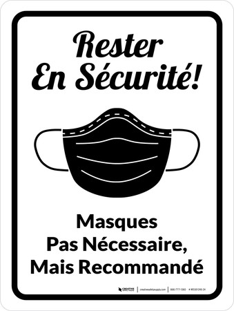 Rester En Sécurité - Les Masques Pas Nécessaire, Mais Recommandé (Stay ...