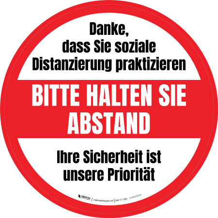 Soziale Distanzierung - Bitte halten Sie Abstand (Social Distancing ...