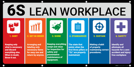 6S Lean Workplace Banner | Creative Safety Supply