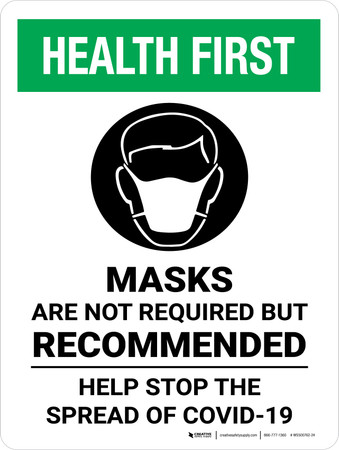 Health First: Masks Are Not Required But Recommended - Stop COVID-19 ...