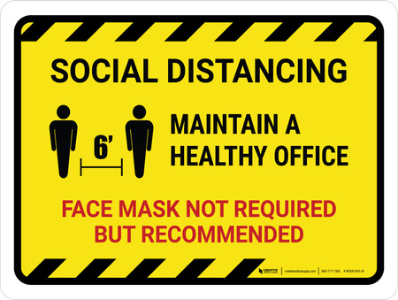 Hazard Social Distancing: Maintain A Healthy Office - Mask Not Required ...