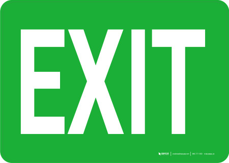 Exit Green Landscape - Wall Sign