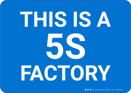 This is a 5S Factory Landscape - Wall Sign