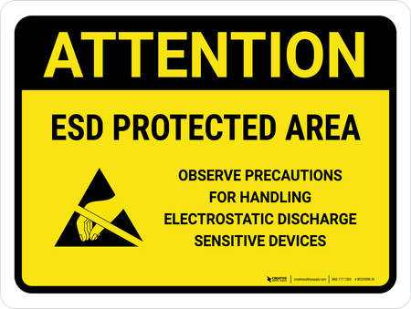 Attention: ESD Protected Area - Observe Precautions for Handling ...