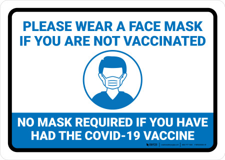 Please Wear A Face Mask Landscape - Wall Sign