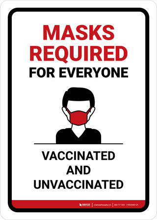 Mask Required For Everyone Portrait - Wall Sign | Creative Safety Supply