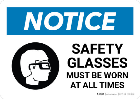 Notice: Safety Glasses Must Be Worn At All Times with Icon Landscape ...