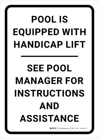 Pool & Spa Is Equipped With ADA Lift Please Contact Front Desk Portrait ...