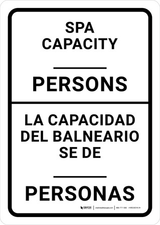 Spa Capacity _ Persons Landscape - Wall Sign