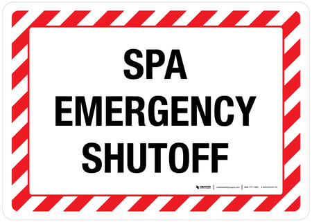 Spa Emergency Shutoff Landscape - Wall Sign | Creative Safety Supply