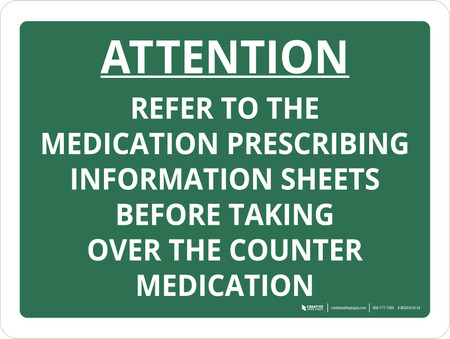 Attention: Refer To Medication Prescribing Information Sheets Landscape ...