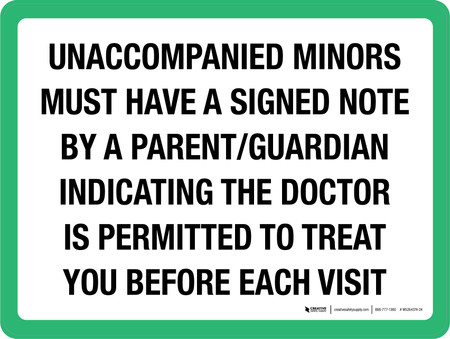 Unaccompanied Minors Must Have A Signed Note By a Parent Landscape ...